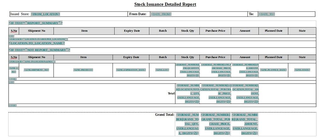 How to use for loop and if conditions in ods format - Developer - Tryton Discussion