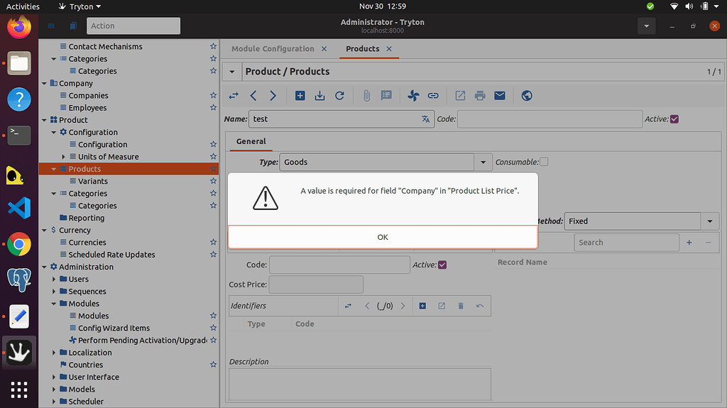 Tryton Product Development- Product List Price Error - Developer - Tryton Discussion