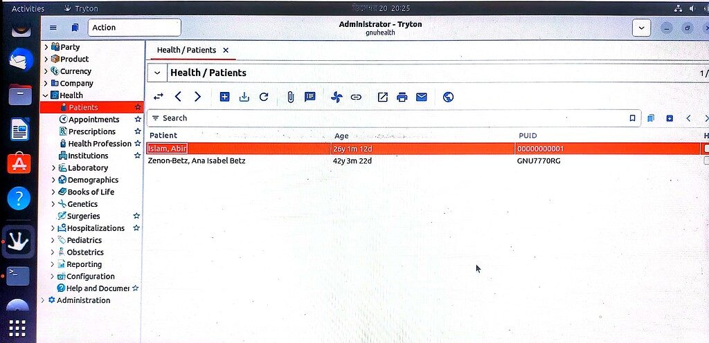 Setup gnuhealth federation server - System Administrator - Tryton Discussion