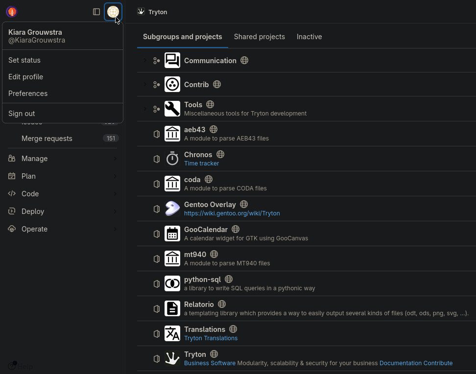 Cannot find mentioned link for requesting project access - Developer - Tryton Discussion
